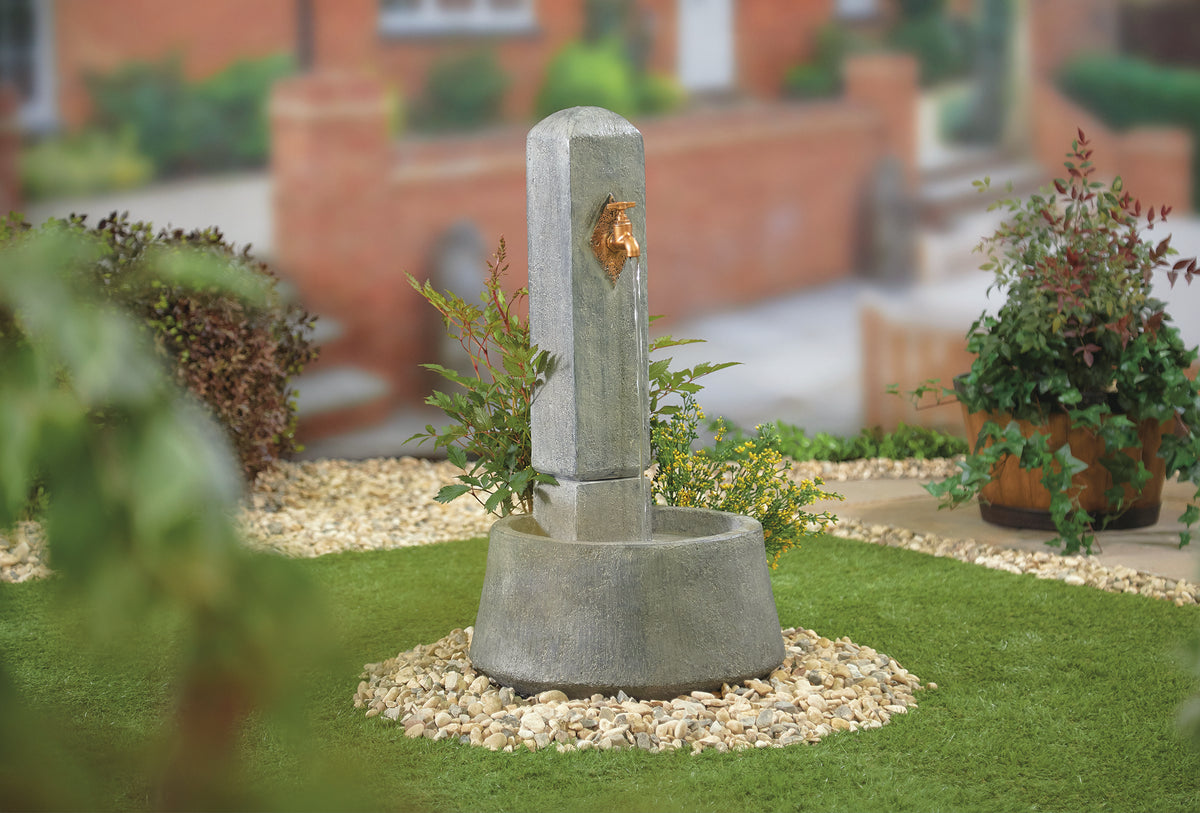 Country Tap Water Feature With Lights — Newlands Garden Centre