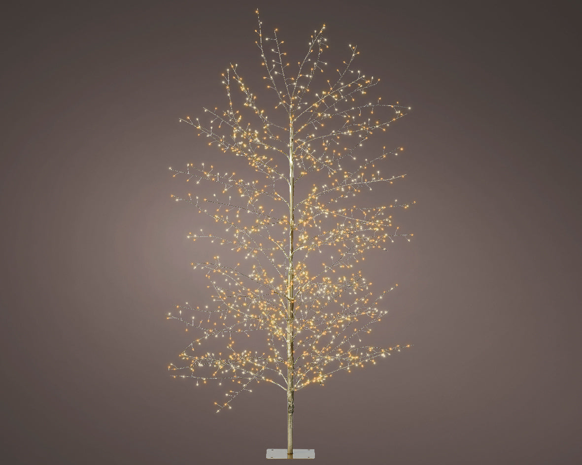 Lumineo Micro LED Outdoor Birch Tree with 1350 Classic Warm & Warm Whi ...