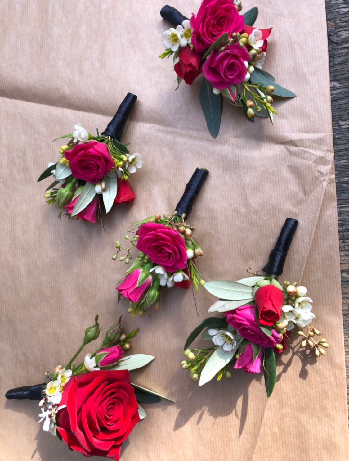 Sweetheart Spray Rose Bouttonnieres — Newlands Garden Centre